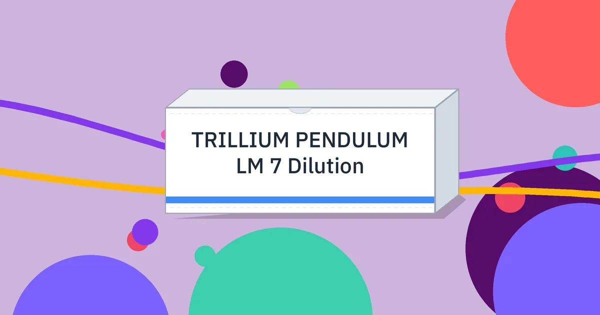 Symbolbild: Packung mit der Aufschrift TRILLIUM PENDULUM LM 7 Dilution (PZN 13227047) – Verfügbarkeit und Bezug in Apotheken in Frankfurt am Main