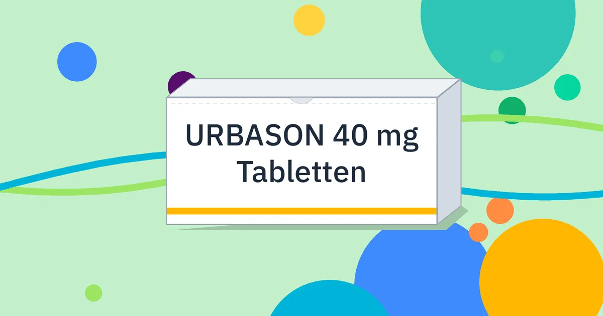 Symbolbild: Packung mit der Aufschrift URBASON 40 mg Tabletten (PZN 04966515) – Verfügbarkeit und Bezug in Apotheken in Frankfurt am Main