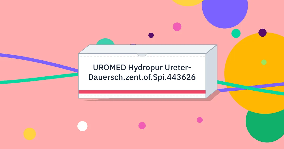 Symbolbild: Packung mit der Aufschrift UROMED Hydropur Ureter-Dauersch.zent.of.Spi.443626 (PZN 11371975) – Verfügbarkeit und Bezug in Apotheken in Frankfurt am Main