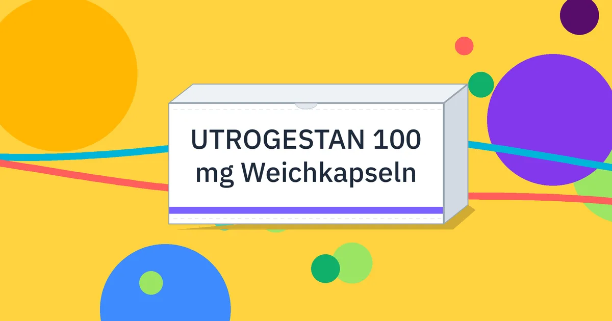 Symbolbild: Packung mit der Aufschrift UTROGESTAN 100 mg Weichkapseln (PZN 03991706) – Verfügbarkeit und Bezug in Apotheken in Frankfurt am Main