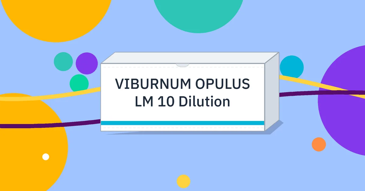 Symbolbild: Packung mit der Aufschrift VIBURNUM OPULUS LM 10 Dilution (PZN 13270818) – Verfügbarkeit und Bezug in Apotheken in Frankfurt am Main