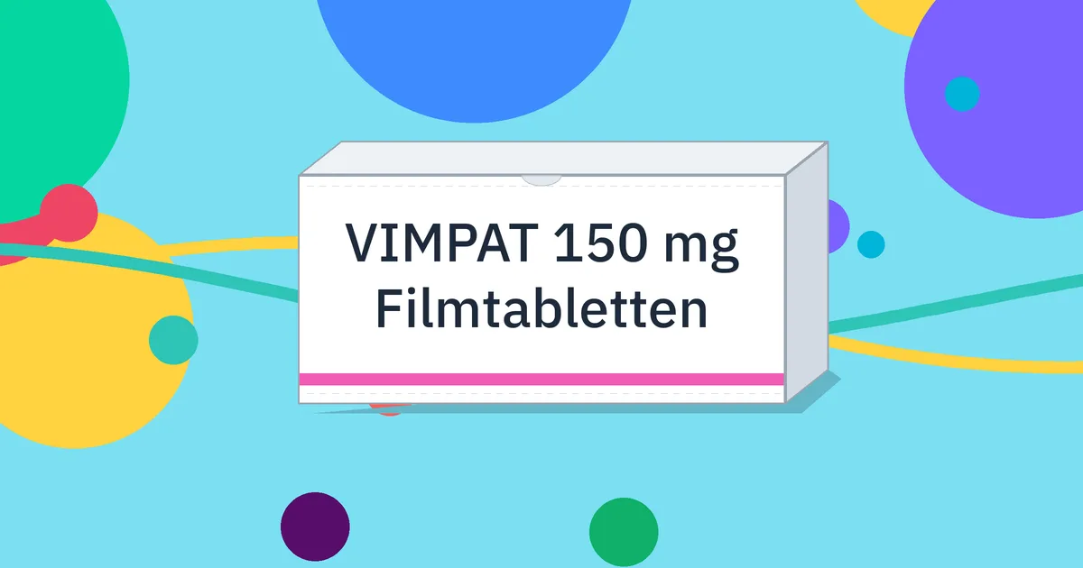 Symbolbild: Packung mit der Aufschrift VIMPAT 150 mg Filmtabletten (PZN 19223197) – Verfügbarkeit und Bezug in Apotheken in Frankfurt am Main
