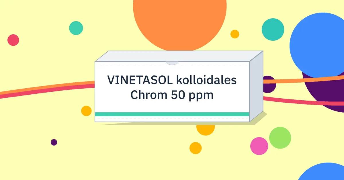 Symbolbild: Packung mit der Aufschrift VINETASOL kolloidales Chrom 50 ppm (PZN 19160249) – Verfügbarkeit und Bezug in Apotheken in Frankfurt am Main