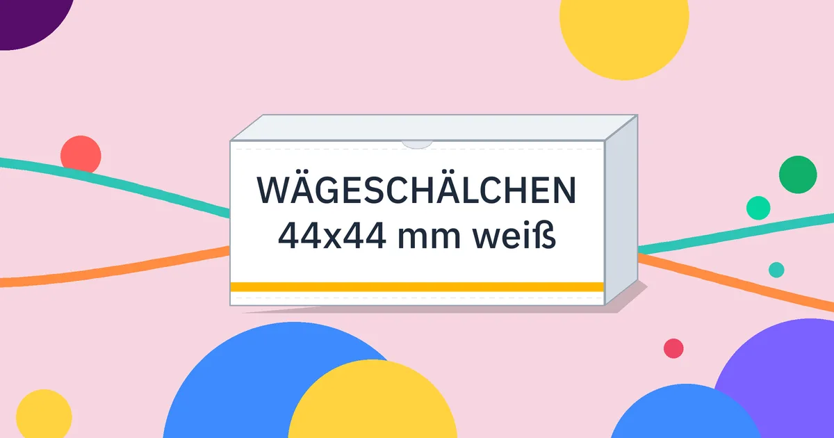 Symbolbild: Packung mit der Aufschrift WÄGESCHÄLCHEN 44x44 mm weiß (PZN 09713598) – Verfügbarkeit und Bezug in Apotheken in Frankfurt am Main