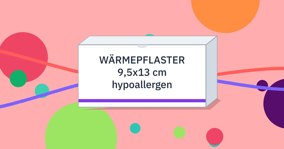 Symbolbild: Packung mit der Aufschrift WÄRMEPFLASTER 9,5x13 cm hypoallergen (PZN 09229649) – Verfügbarkeit und Bezug in Apotheken in Frankfurt am Main