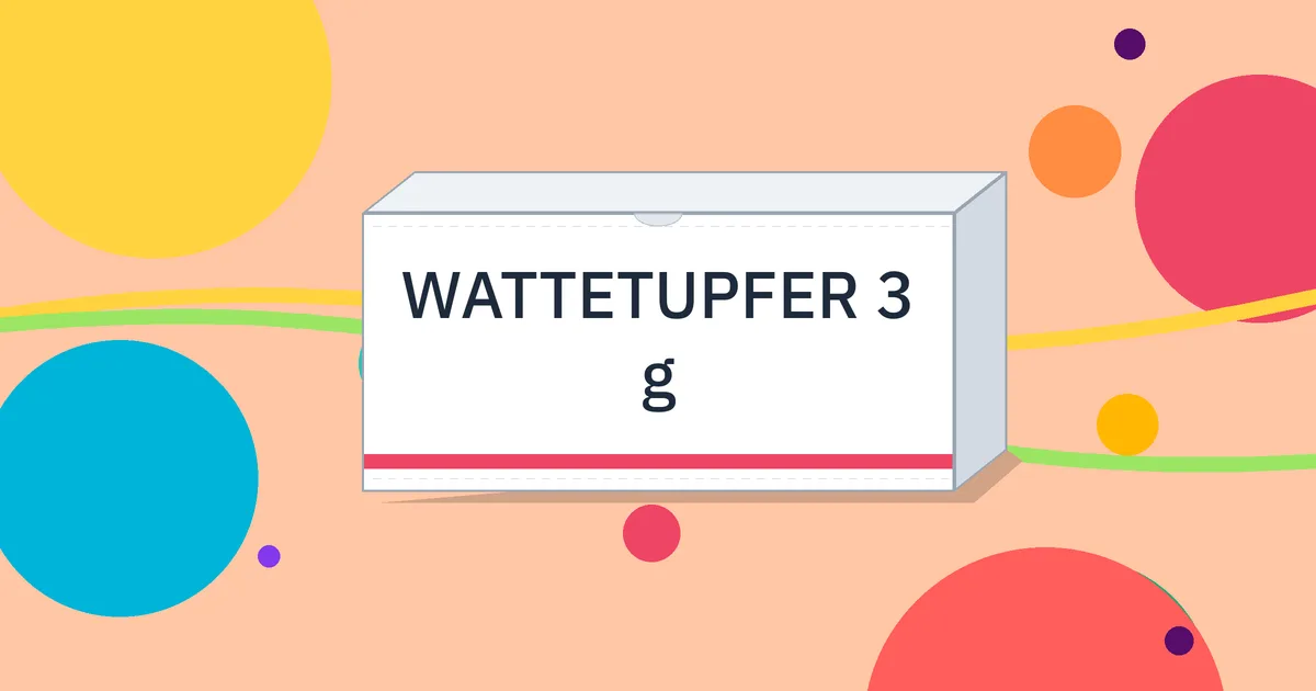 Symbolbild: Packung mit der Aufschrift WATTETUPFER 3 g (PZN 07100609) – Verfügbarkeit und Bezug in Apotheken in Frankfurt am Main