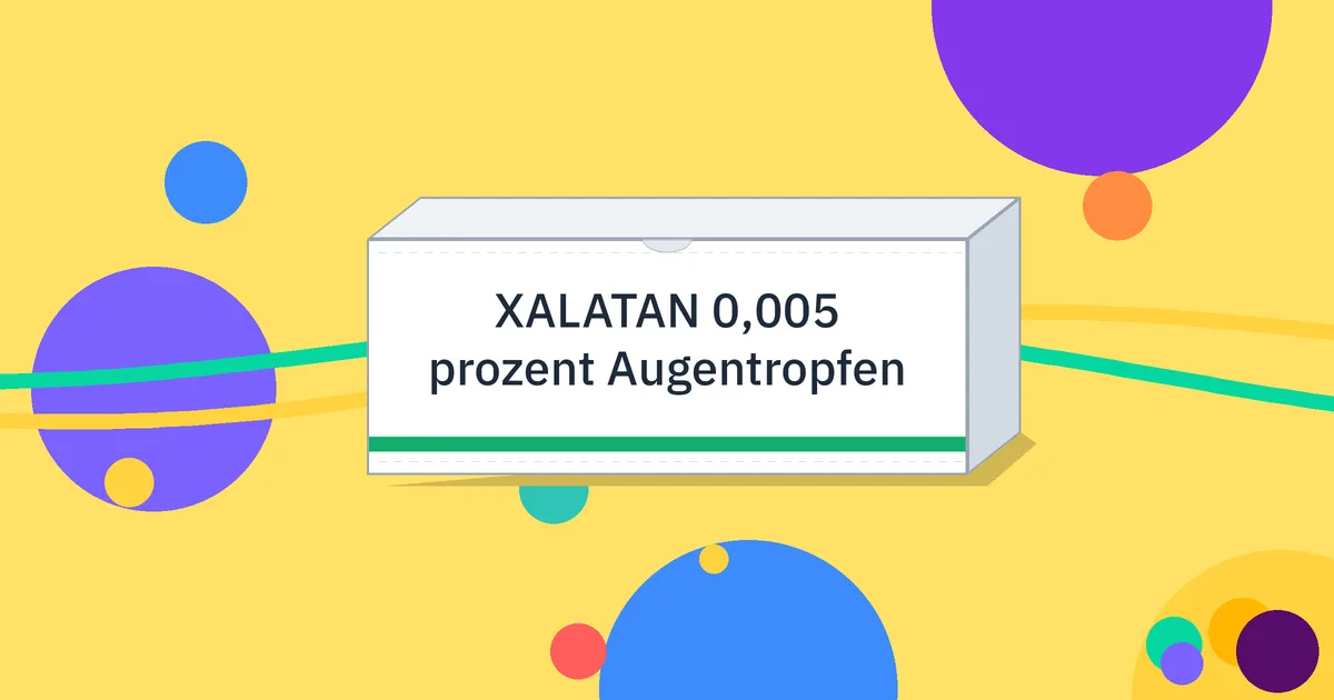 Symbolbild: Packung mit der Aufschrift XALATAN 0,005 prozent Augentropfen (PZN 10817618) – Verfügbarkeit und Bezug in Apotheken in Frankfurt am Main