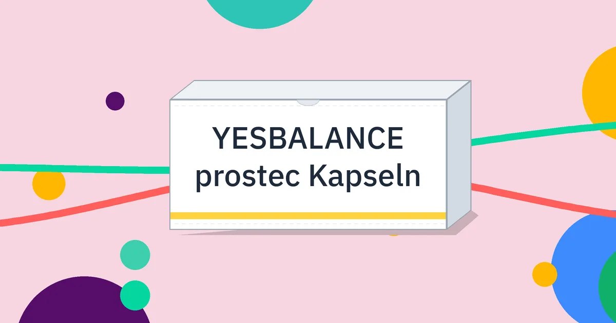 Symbolbild: Packung mit der Aufschrift YESBALANCE prostec Kapseln (PZN 20636645) – Verfügbarkeit und Bezug in Apotheken in Frankfurt am Main