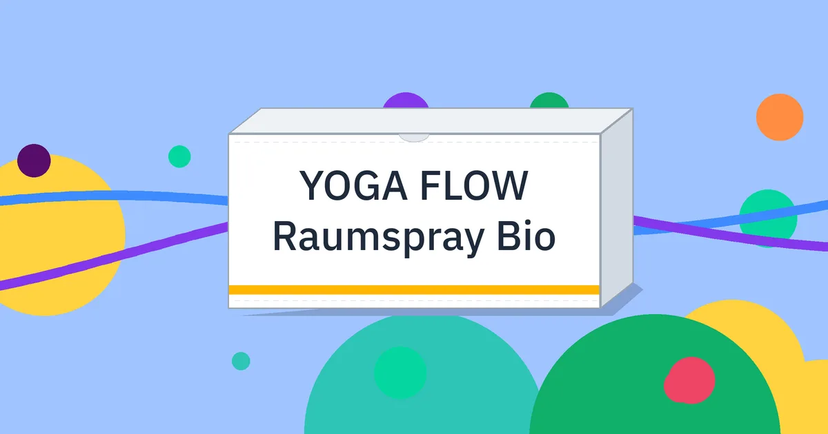 Symbolbild: Packung mit der Aufschrift YOGA FLOW Raumspray Bio (PZN 15394660) – Verfügbarkeit und Bezug in Apotheken in Frankfurt am Main