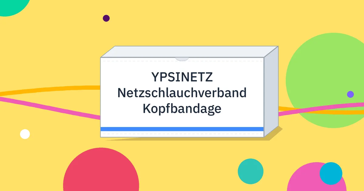 Symbolbild: Packung mit der Aufschrift YPSINETZ Netzschlauchverband Kopfbandage (PZN 07616017) – Verfügbarkeit und Bezug in Apotheken in Frankfurt am Main