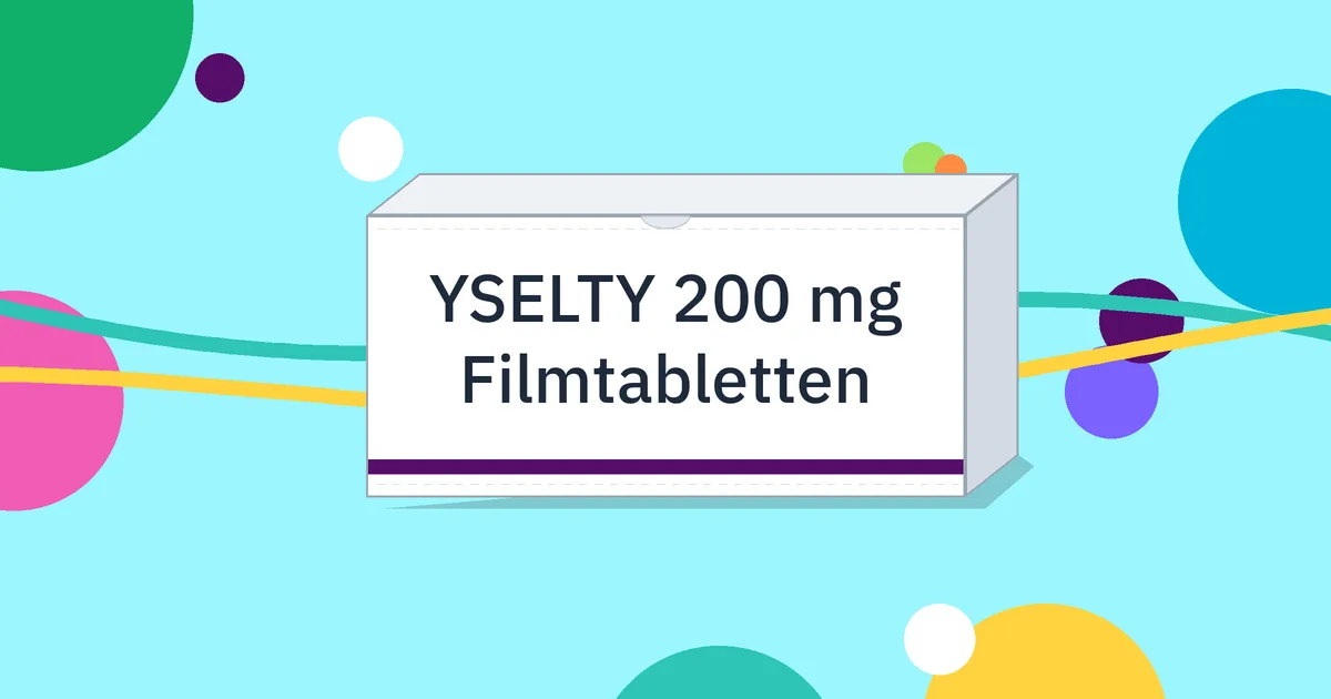 Symbolbild: Packung mit der Aufschrift YSELTY 200 mg Filmtabletten (PZN 18105900) – Verfügbarkeit und Bezug in Apotheken in Frankfurt am Main