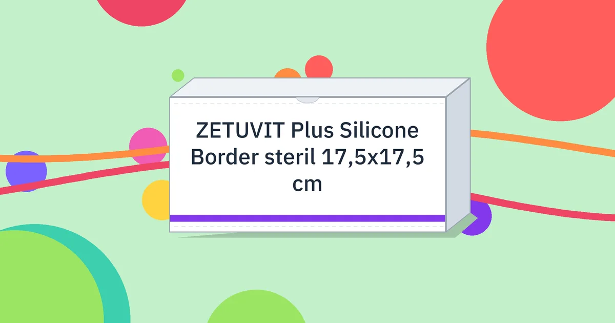 Symbolbild: Packung mit der Aufschrift ZETUVIT Plus Silicone Border steril 17,5x17,5 cm (PZN 15403985) – Verfügbarkeit und Bezug in Apotheken in Frankfurt am Main