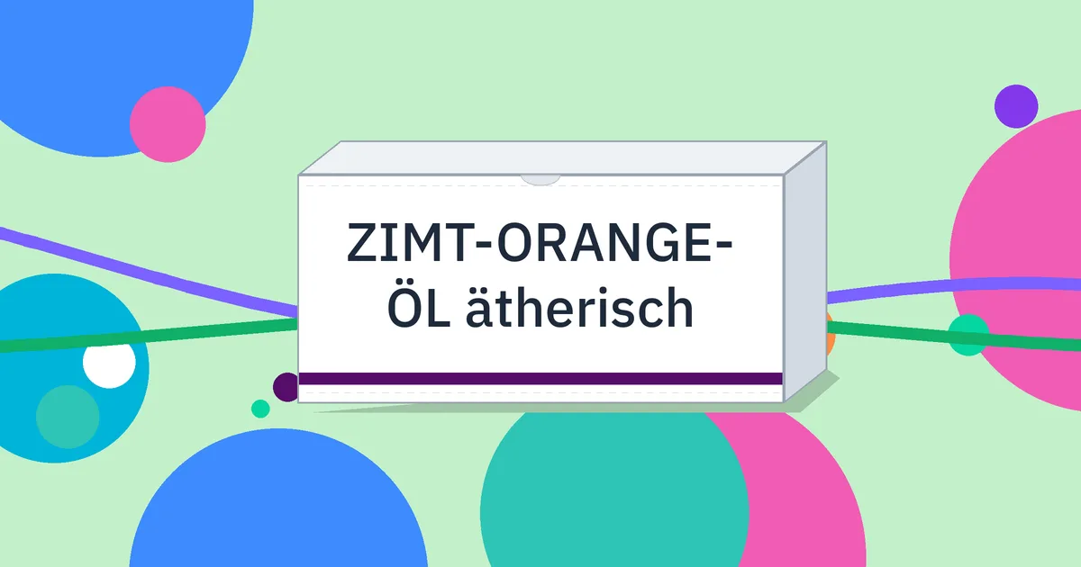 Symbolbild: Packung mit der Aufschrift ZIMT-ORANGE-ÖL ätherisch (PZN 17950119) – Verfügbarkeit und Bezug in Apotheken in Frankfurt am Main