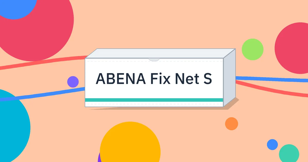Symbolbild: Packung mit der Aufschrift ABENA Fix Net S (PZN 18161471) – Verfügbarkeit und Bezug in Apotheken in Frankfurt am Main