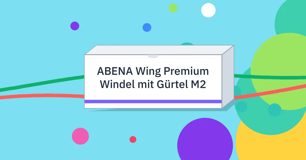 Symbolbild: Packung mit der Aufschrift ABENA Wing Premium Windel mit Gürtel M2 (PZN 17468799) – Verfügbarkeit und Bezug in Apotheken in Frankfurt am Main