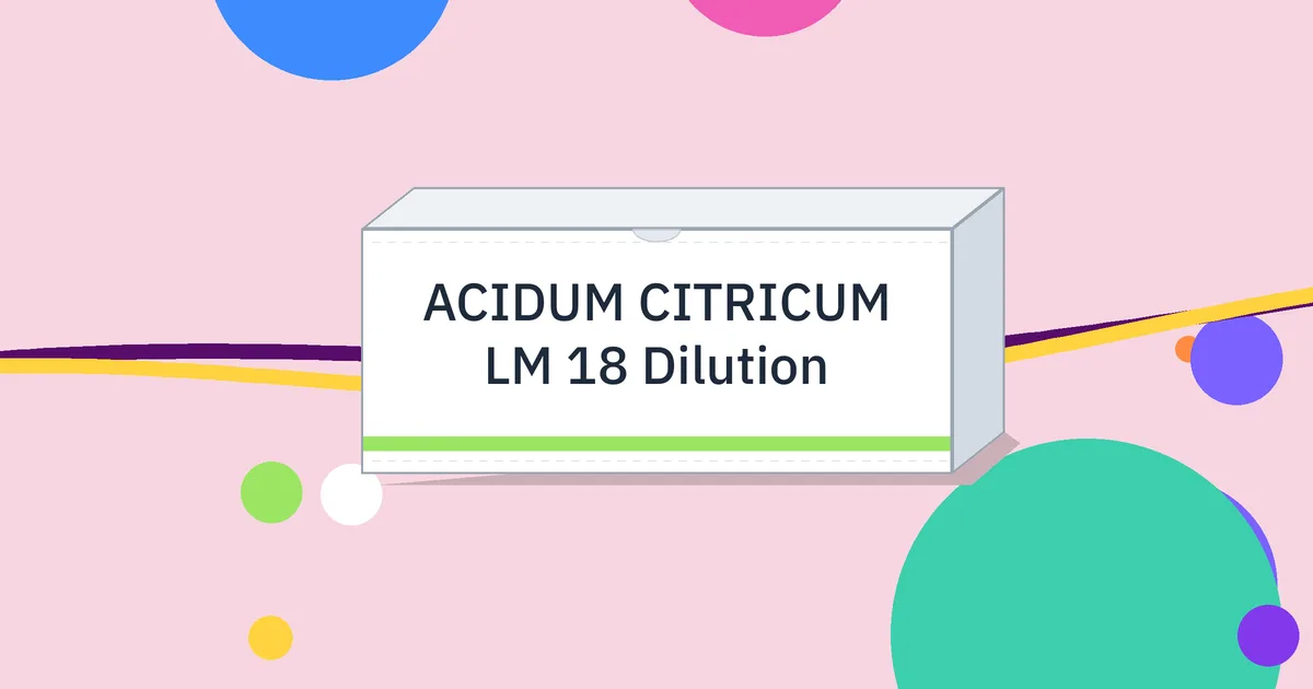 Symbolbild: Packung mit der Aufschrift ACIDUM CITRICUM LM 18 Dilution (PZN 13273679) – Verfügbarkeit und Bezug in Apotheken in Frankfurt am Main