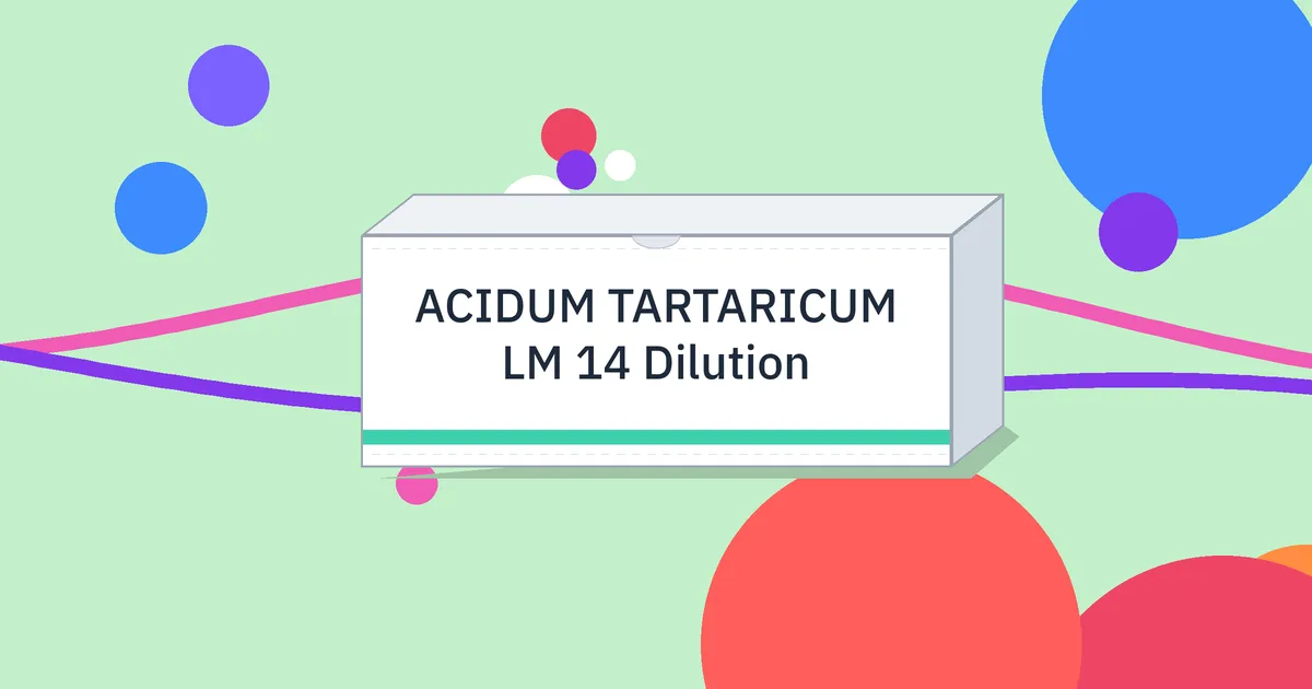 Symbolbild: Packung mit der Aufschrift ACIDUM TARTARICUM LM 14 Dilution (PZN 13286707) – Verfügbarkeit und Bezug in Apotheken in Frankfurt am Main