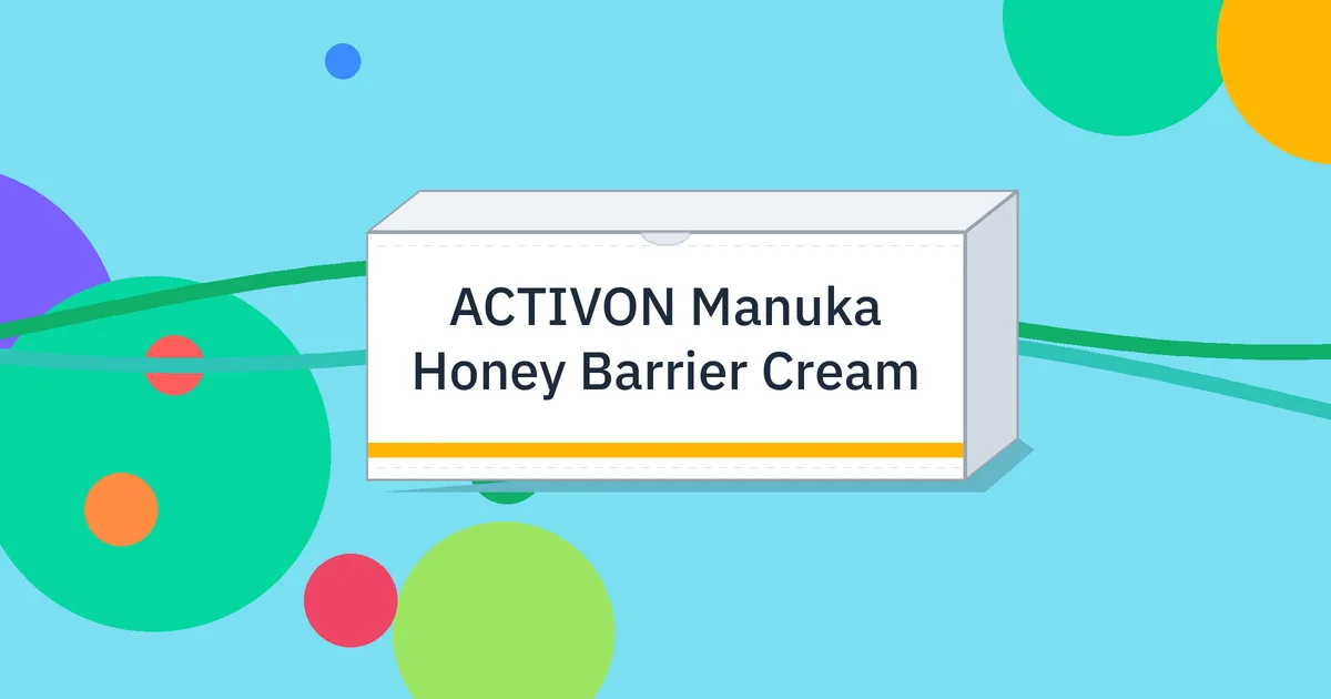 Symbolbild: Packung mit der Aufschrift ACTIVON Manuka Honey Barrier Cream (PZN 19407980) – Verfügbarkeit und Bezug in Apotheken in Frankfurt am Main