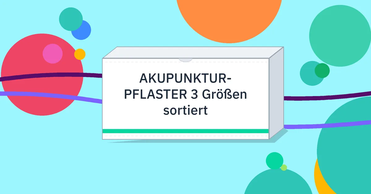 Symbolbild: Packung mit der Aufschrift AKUPUNKTUR-PFLASTER 3 Größen sortiert (PZN 11478845) – Verfügbarkeit und Bezug in Apotheken in Frankfurt am Main