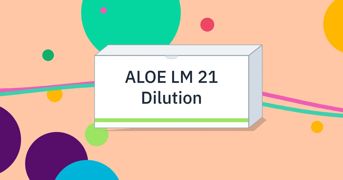 Symbolbild: Packung mit der Aufschrift ALOE LM 21 Dilution (PZN 12757607) – Verfügbarkeit und Bezug in Apotheken in Frankfurt am Main
