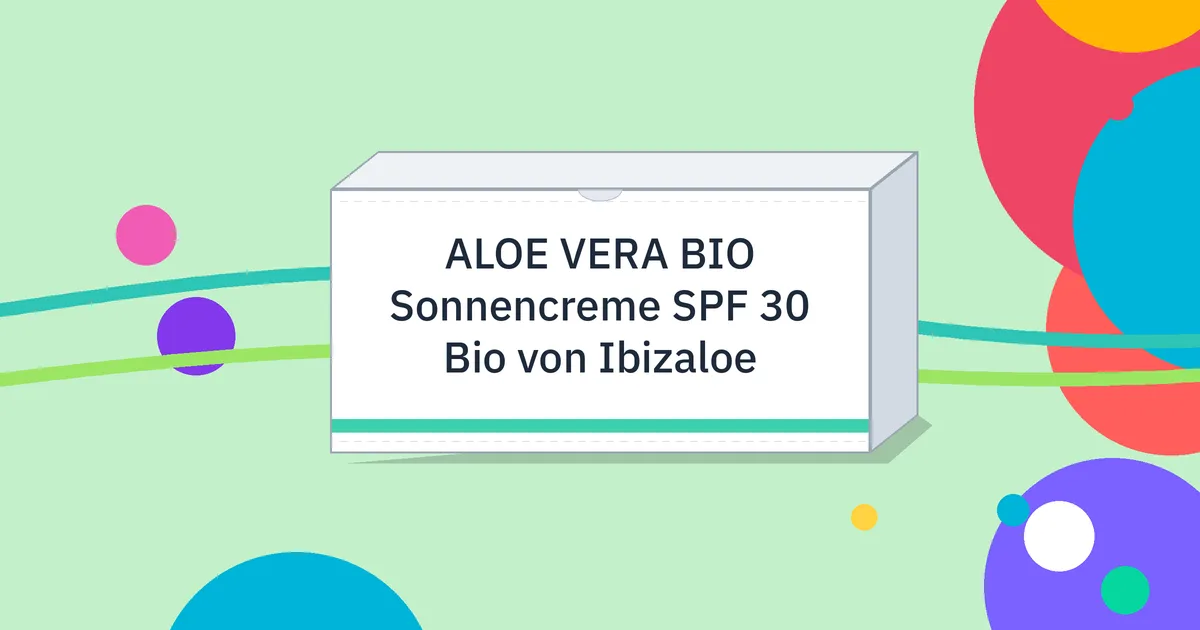 Symbolbild: Packung mit der Aufschrift ALOE VERA BIO Sonnencreme SPF 30 Bio von Ibizaloe (PZN 14438421) – Verfügbarkeit und Bezug in Apotheken in Frankfurt am Main