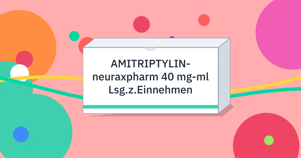 Symbolbild: Packung mit der Aufschrift AMITRIPTYLIN-neuraxpharm 40 mg-ml Lsg.z.Einnehmen (PZN 06616535) – Verfügbarkeit und Bezug in Apotheken in Frankfurt am Main