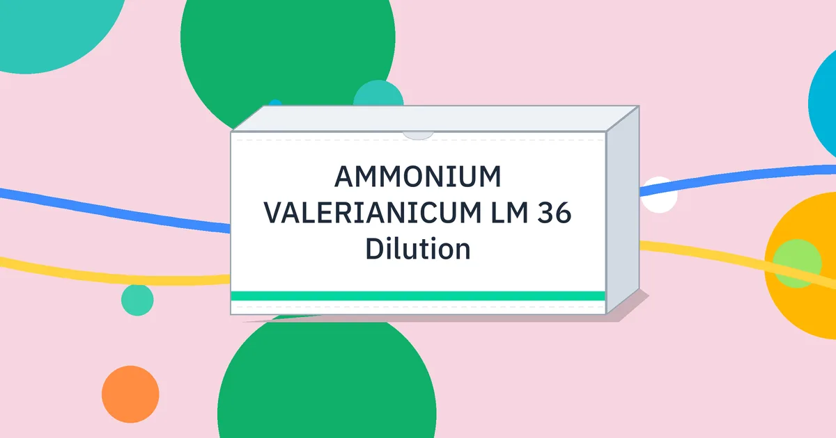 Symbolbild: Packung mit der Aufschrift AMMONIUM VALERIANICUM LM 36 Dilution (PZN 13323928) – Verfügbarkeit und Bezug in Apotheken in Frankfurt am Main