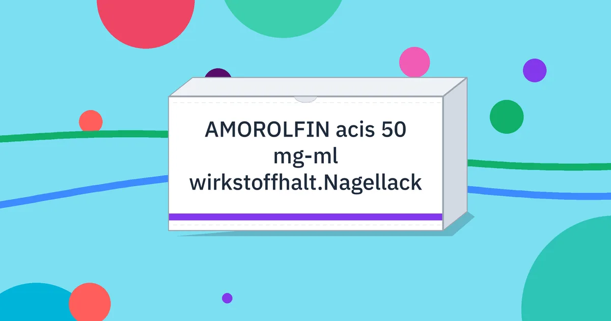 Symbolbild: Packung mit der Aufschrift AMOROLFIN acis 50 mg-ml wirkstoffhalt.Nagellack (PZN 15317435) – Verfügbarkeit und Bezug in Apotheken in Frankfurt am Main