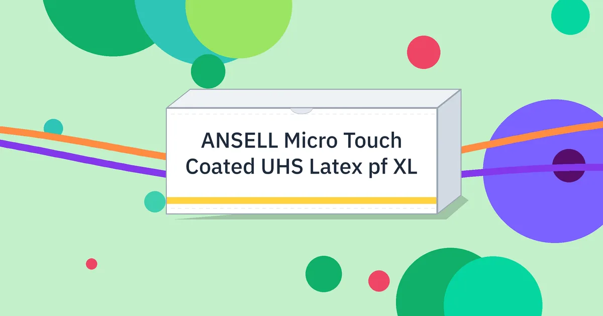 Symbolbild: Packung mit der Aufschrift ANSELL Micro Touch Coated UHS Latex pf XL (PZN 07656123) – Verfügbarkeit und Bezug in Apotheken in Frankfurt am Main
