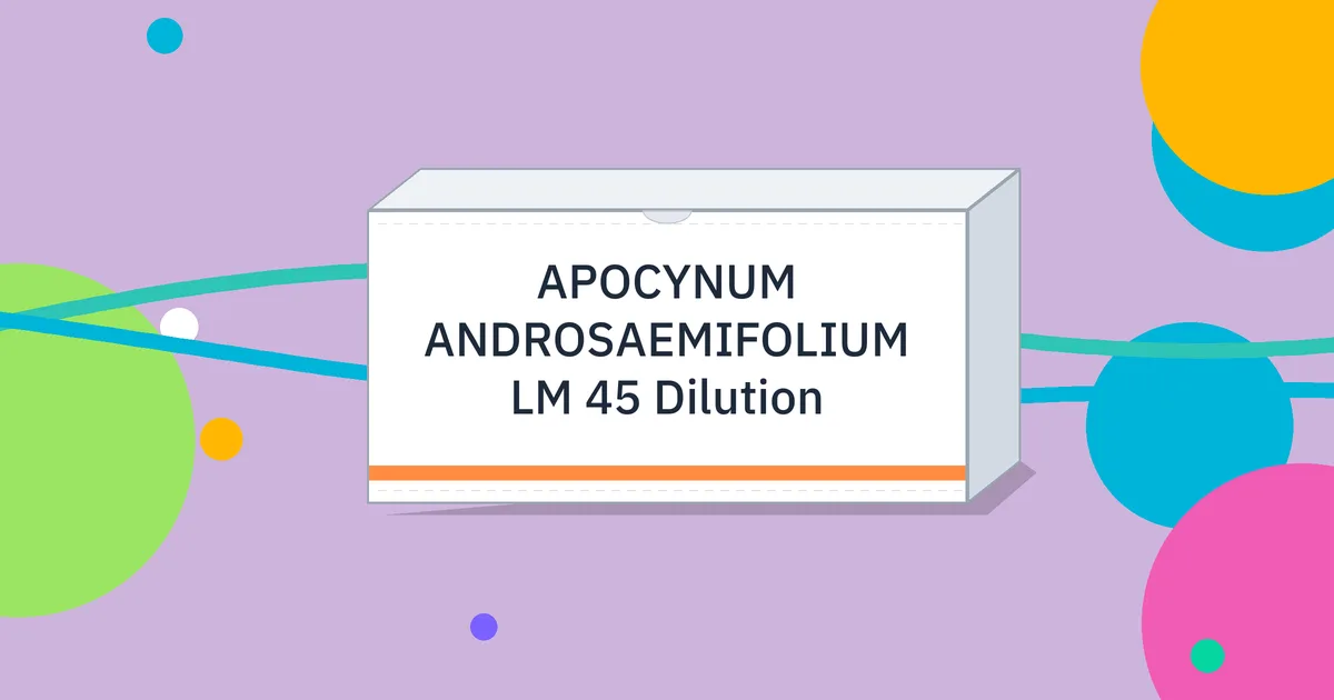 Symbolbild: Packung mit der Aufschrift APOCYNUM ANDROSAEMIFOLIUM LM 45 Dilution (PZN 13380702) – Verfügbarkeit und Bezug in Apotheken in Frankfurt am Main