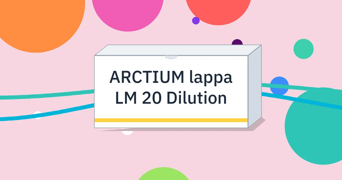 Symbolbild: Packung mit der Aufschrift ARCTIUM lappa LM 20 Dilution (PZN 13387727) – Verfügbarkeit und Bezug in Apotheken in Frankfurt am Main