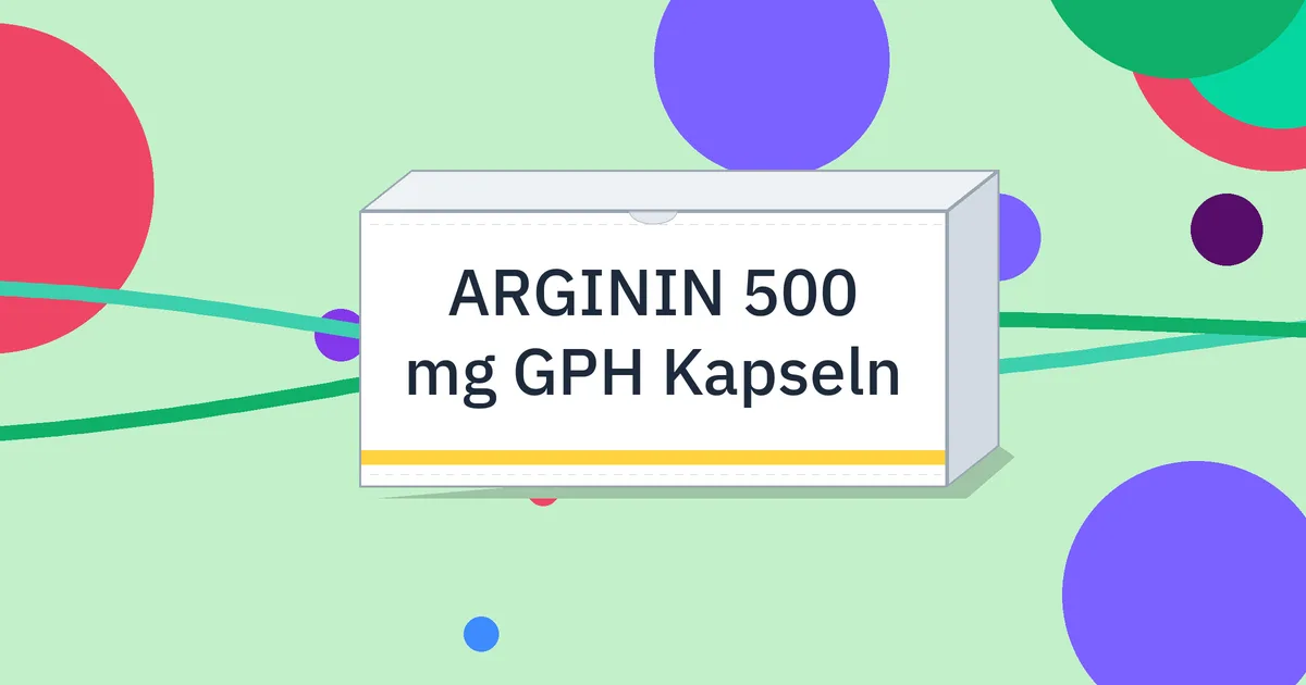 Symbolbild: Packung mit der Aufschrift ARGININ 500 mg GPH Kapseln (PZN 01395584) – Verfügbarkeit und Bezug in Apotheken in Frankfurt am Main