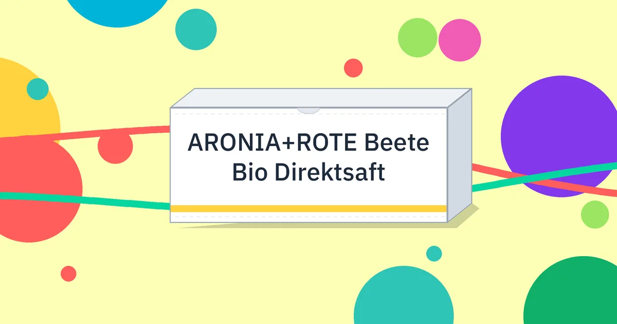 Symbolbild: Packung mit der Aufschrift ARONIA+ROTE Beete Bio Direktsaft (PZN 14016275) – Verfügbarkeit und Bezug in Apotheken in Frankfurt am Main