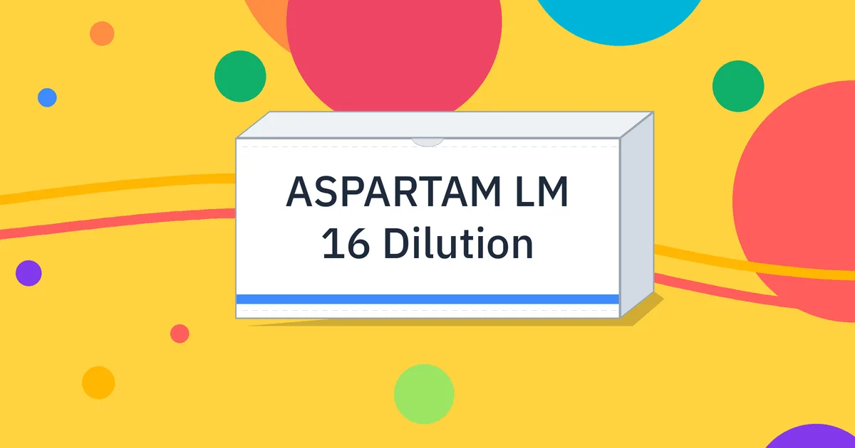 Symbolbild: Packung mit der Aufschrift ASPARTAM LM 16 Dilution (PZN 12782054) – Verfügbarkeit und Bezug in Apotheken in Frankfurt am Main