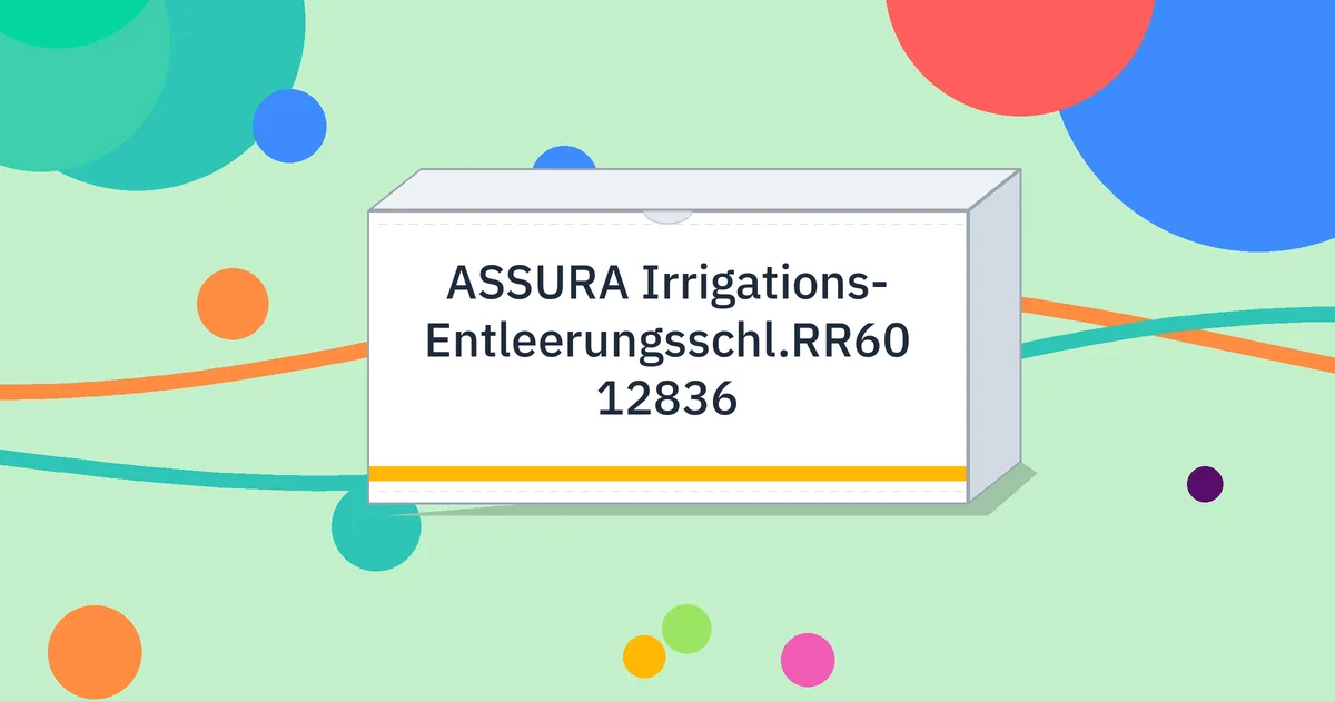 Symbolbild: Packung mit der Aufschrift ASSURA Irrigations-Entleerungsschl.RR60 12836 (PZN 08602916) – Verfügbarkeit und Bezug in Apotheken in Frankfurt am Main