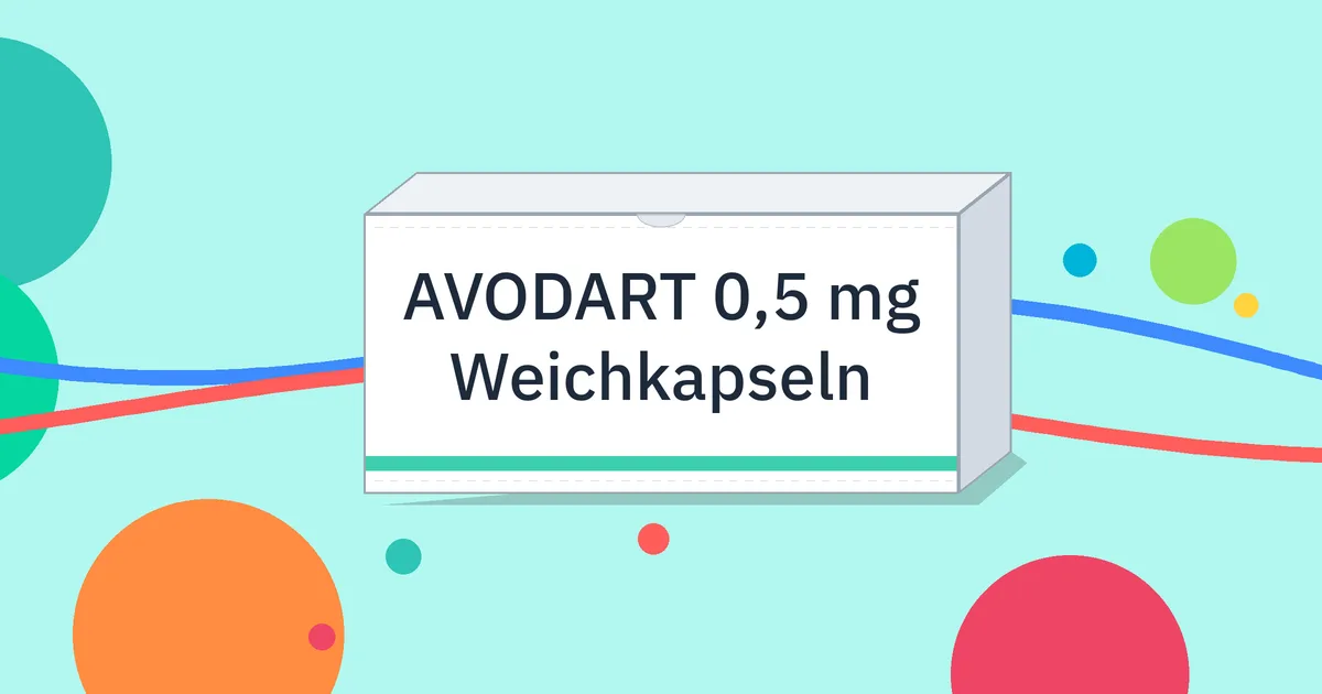 Symbolbild: Packung mit der Aufschrift AVODART 0,5 mg Weichkapseln (PZN 00805413) – Verfügbarkeit und Bezug in Apotheken in Frankfurt am Main