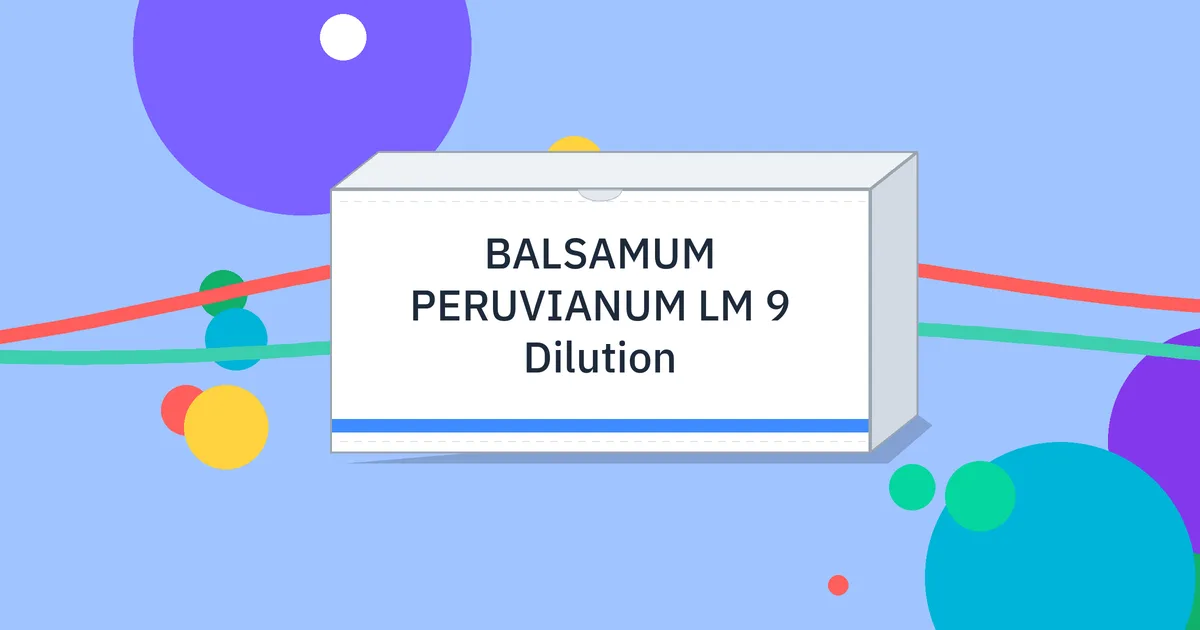 Symbolbild: Packung mit der Aufschrift BALSAMUM PERUVIANUM LM 9 Dilution (PZN 12787175) – Verfügbarkeit und Bezug in Apotheken in Frankfurt am Main