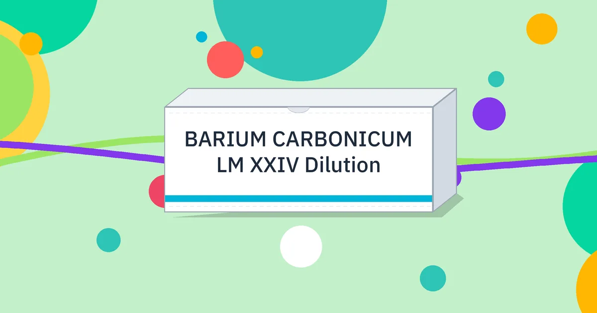 Symbolbild: Packung mit der Aufschrift BARIUM CARBONICUM LM XXIV Dilution (PZN 02673826) – Verfügbarkeit und Bezug in Apotheken in Frankfurt am Main
