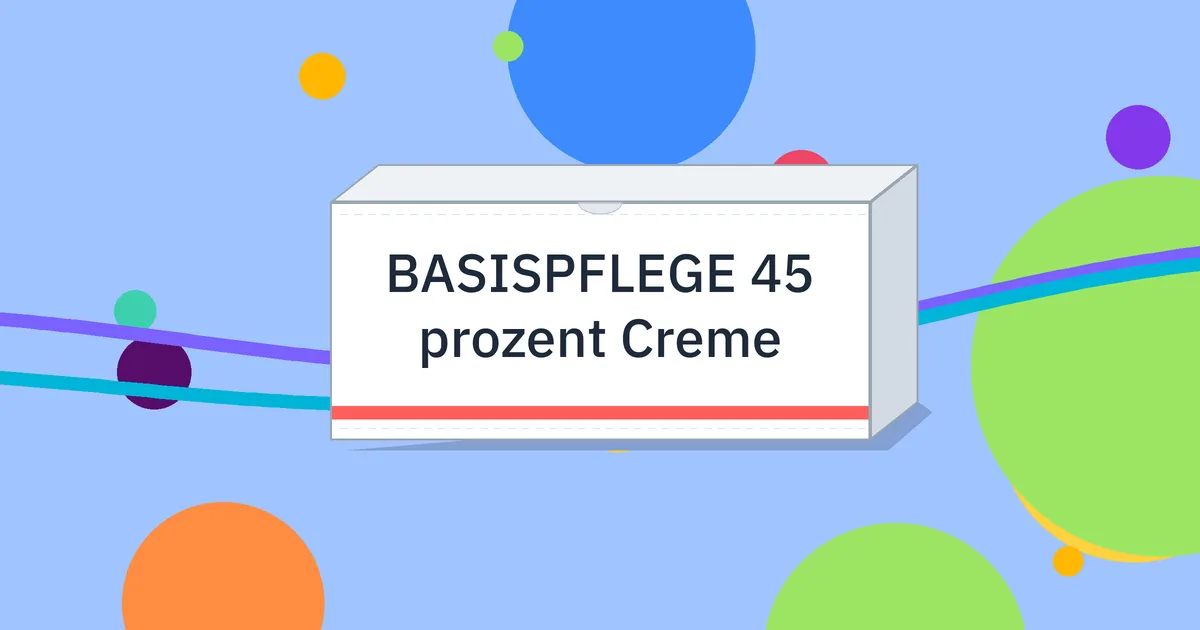 Symbolbild: Packung mit der Aufschrift BASISPFLEGE 45 prozent Creme (PZN 01677555) – Verfügbarkeit und Bezug in Apotheken in Frankfurt am Main
