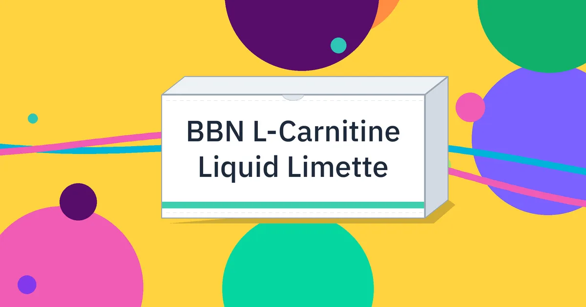 Symbolbild: Packung mit der Aufschrift BBN L-Carnitine Liquid Limette (PZN 05376000) – Verfügbarkeit und Bezug in Apotheken in Frankfurt am Main
