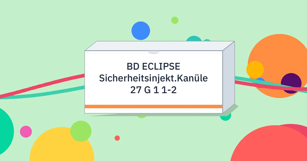 Symbolbild: Packung mit der Aufschrift BD ECLIPSE Sicherheitsinjekt.Kanüle 27 G 1 1-2 (PZN 09235302) – Verfügbarkeit und Bezug in Apotheken in Frankfurt am Main