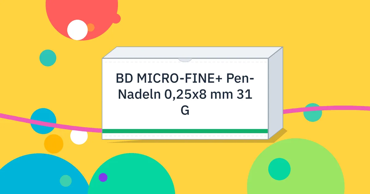 Symbolbild: Packung mit der Aufschrift BD MICRO-FINE+ Pen-Nadeln 0,25x8 mm 31 G (PZN 09917013) – Verfügbarkeit und Bezug in Apotheken in Frankfurt am Main