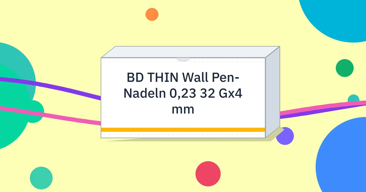 Symbolbild: Packung mit der Aufschrift BD THIN Wall Pen-Nadeln 0,23 32 Gx4 mm (PZN 12905002) – Verfügbarkeit und Bezug in Apotheken in Frankfurt am Main