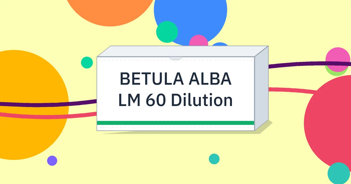 Symbolbild: Packung mit der Aufschrift BETULA ALBA LM 60 Dilution (PZN 12794063) – Verfügbarkeit und Bezug in Apotheken in Frankfurt am Main