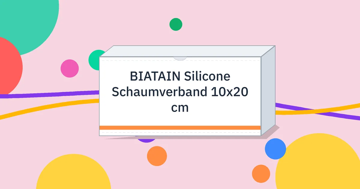 Symbolbild: Packung mit der Aufschrift BIATAIN Silicone Schaumverband 10x20 cm (PZN 17569595) – Verfügbarkeit und Bezug in Apotheken in Frankfurt am Main