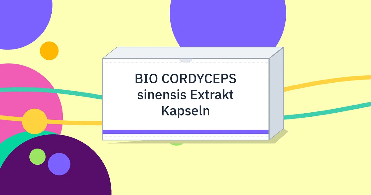 Symbolbild: Packung mit der Aufschrift BIO CORDYCEPS sinensis Extrakt Kapseln (PZN 19371182) – Verfügbarkeit und Bezug in Apotheken in Frankfurt am Main