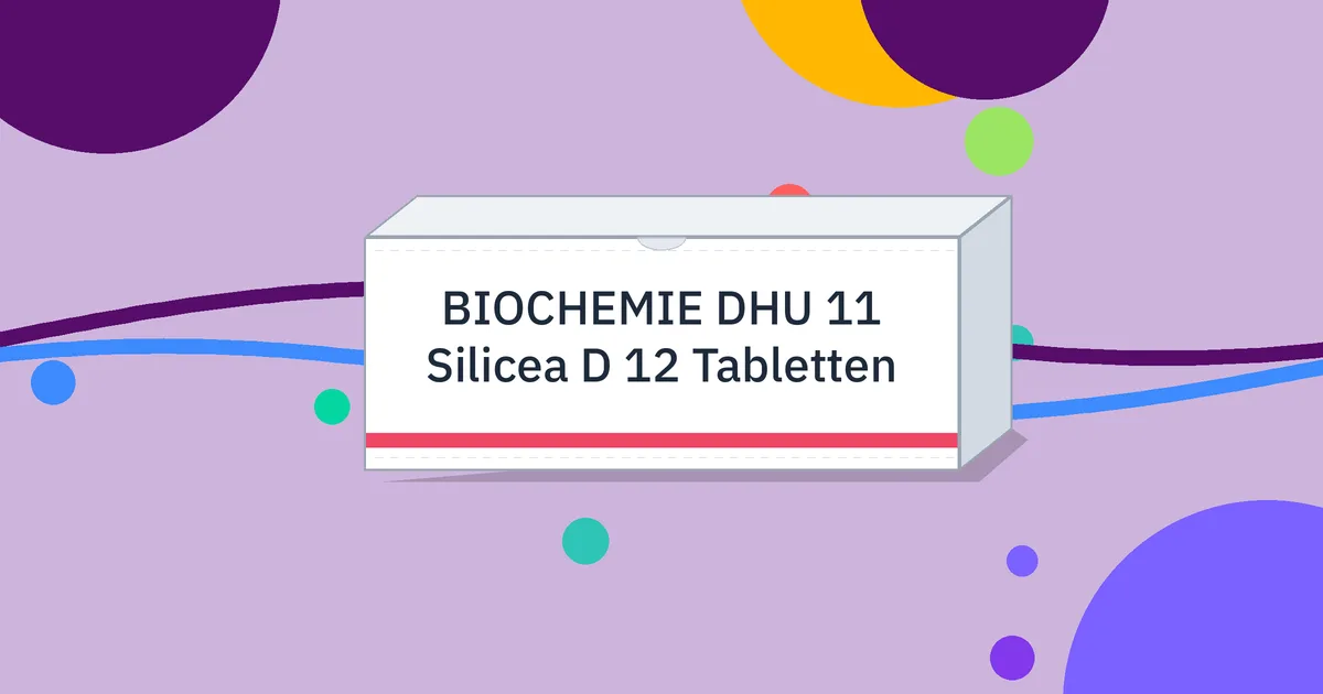 Symbolbild: Packung mit der Aufschrift BIOCHEMIE DHU 11 Silicea D 12 Tabletten (PZN 06584284) – Verfügbarkeit und Bezug in Apotheken in Frankfurt am Main