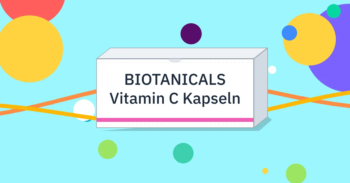 Symbolbild: Packung mit der Aufschrift BIOTANICALS Vitamin C Kapseln (PZN 16395383) – Verfügbarkeit und Bezug in Apotheken in Frankfurt am Main