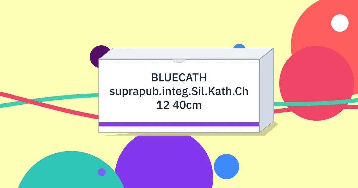 Symbolbild: Packung mit der Aufschrift BLUECATH suprapub.integ.Sil.Kath.Ch 12 40cm (PZN 11851037) – Verfügbarkeit und Bezug in Apotheken in Frankfurt am Main