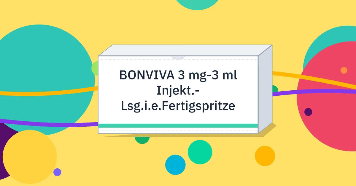 Symbolbild: Packung mit der Aufschrift BONVIVA 3 mg-3 ml Injekt.-Lsg.i.e.Fertigspritze (PZN 07123390) – Verfügbarkeit und Bezug in Apotheken in Frankfurt am Main